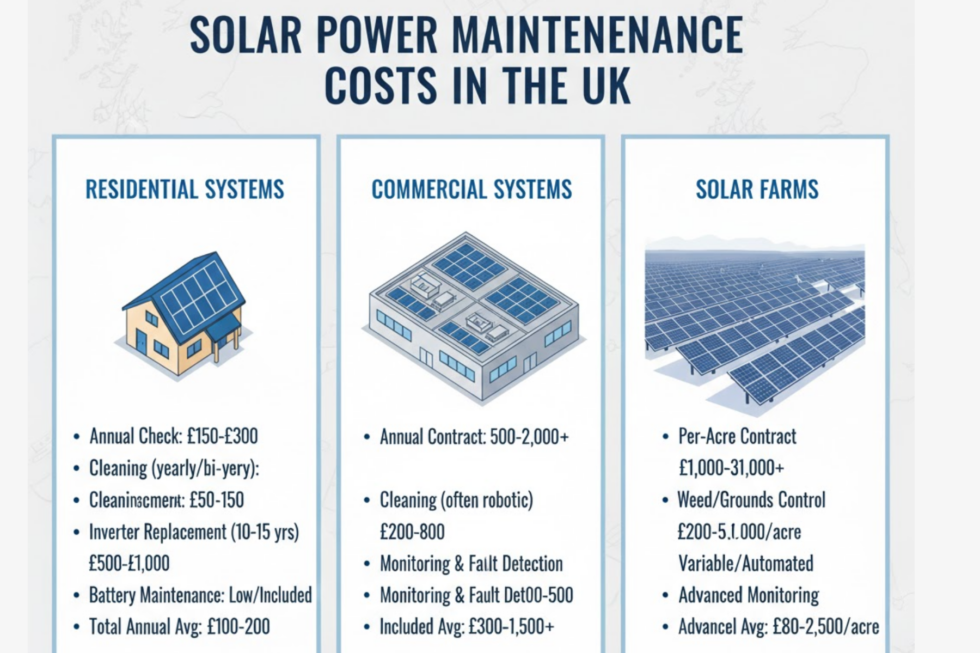 Solar Power Maintenance Costs in the UK | Arc Renewables